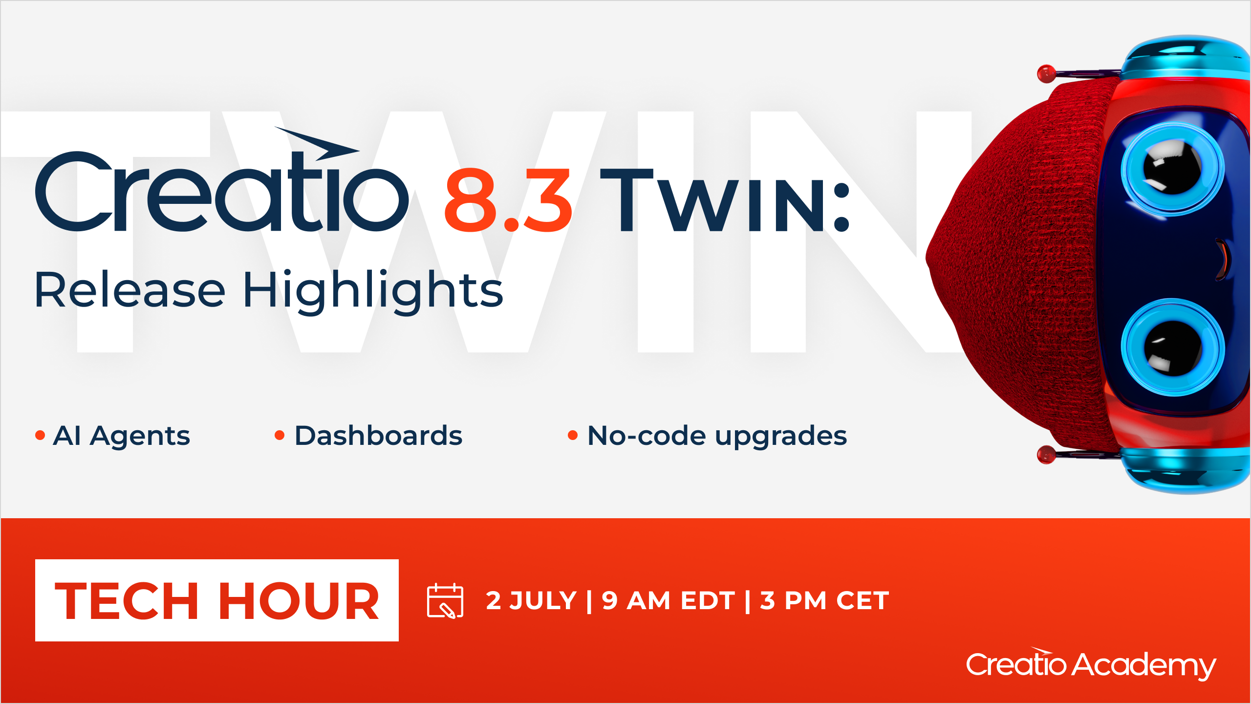 Tech Hour: Creatio 8.3 Twin Release Highlights | Creatio Academy